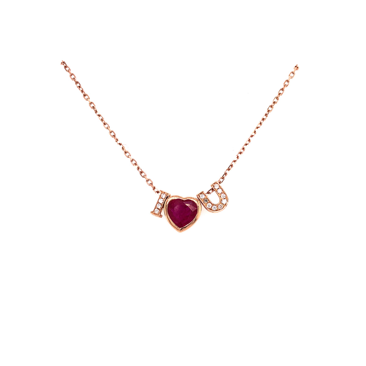 "I Love You" Ruby Necklace – Nissi Diamonds & Fine Jewellery